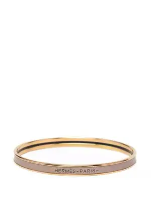 Hermès 2000-2026 Extra Narrow Enamel Uni Bangle 62 Costume Bracelet - Brown