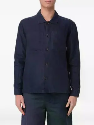 COLMAR Linen Chest-pocket Shirt - Blue