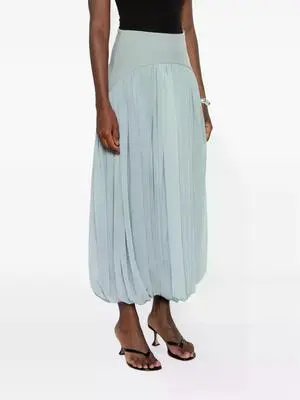 ABADIA Suri Pleated Midi Skirt
