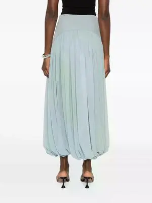 ABADIA Suri Pleated Midi Skirt