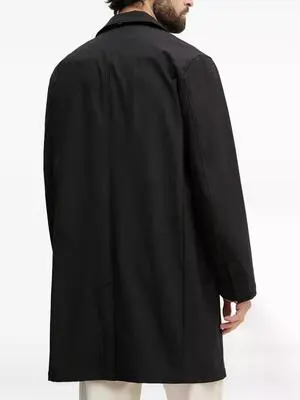 Karl Lagerfeld Logo-plaque Concealed-fastening Single-breasted Coat