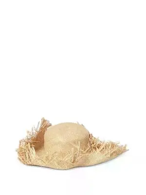 Emporio Armani Raffia Hat - Neutrals
