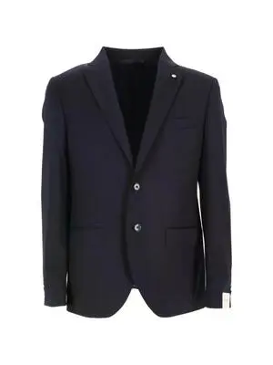 L.B.M. 1911 Single-breasted Notch-lapel Blazer - Blue