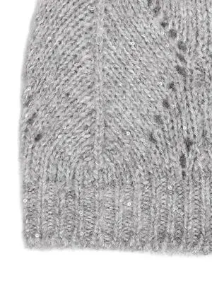 Peserico Openwork Beanie Hat - Grey