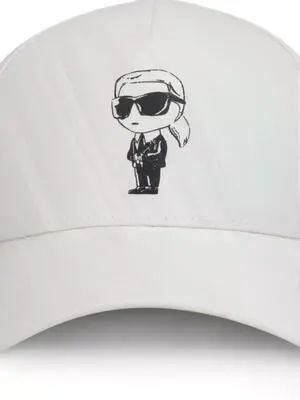Karl Lagerfeld Graphic-print Cotton Baseball Cap - Neutrals