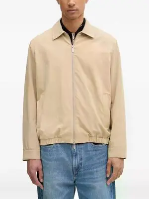 Karl Lagerfeld Zip-up Elasticated Hem Jacket - Neutrals