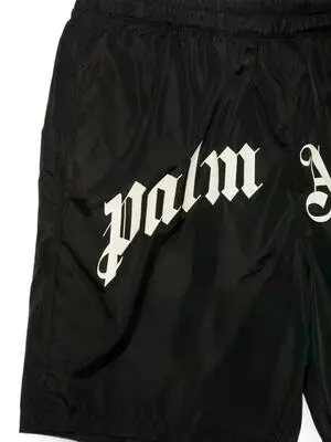 Palm Angels Logo Print Swim Shorts