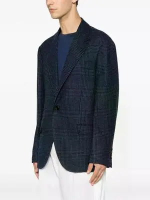 Brunello Cucinelli Check-pattern Single-breasted Blazer