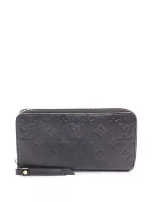 LOUIS VUITTON 2000s Monogram Leather Wallet - Black