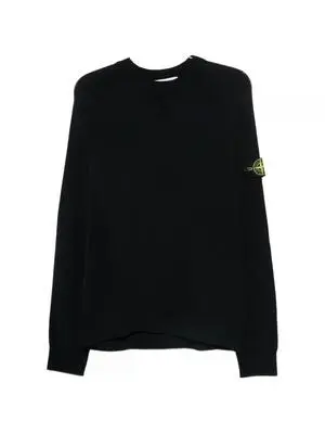 Stone Island Long-sleeve Crew Neck Sweater - Black