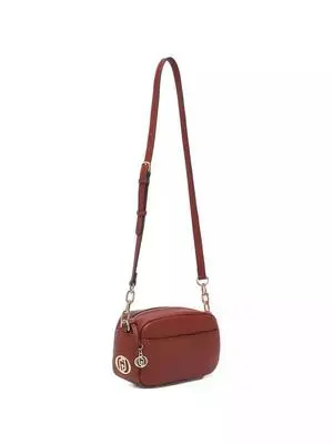 Liu Jo Grained-effect Cross Body Bag With Logo Plaque - Red