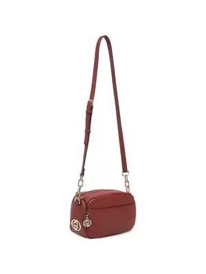 Liu Jo Grained-effect Cross Body Bag With Logo Plaque - Red