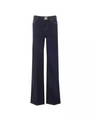 Liu Jo Belted Flared Jeans - Blue