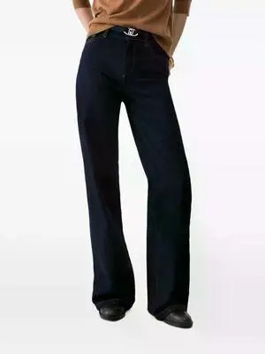 Liu Jo Belted Flared Jeans - Blue