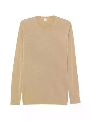 TOTEME Long Sleeve Ribbed Sweater - Neutrals