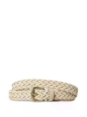 BROOKSFIELD Braided Suede Belt - Neutrals