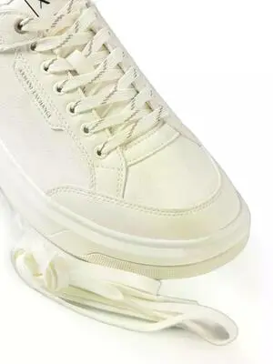 Emporio Armani Panelled Lace-up Sneakers - Neutrals
