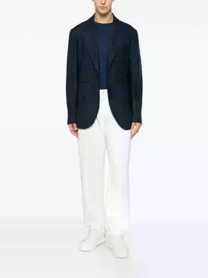 Brunello Cucinelli Logo-embroidered Crew-neck T-shirt - Blue