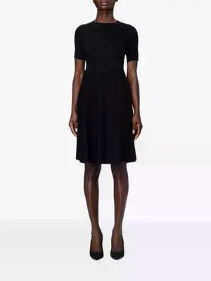 Emporio Armani Ribbed Knit Mini Dress - Black