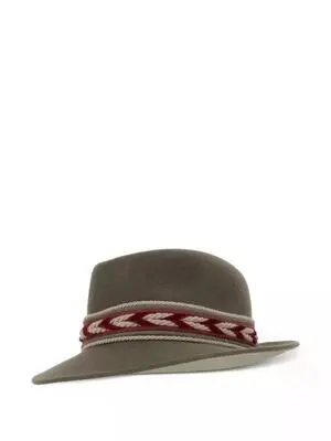 ALEXIA ALVAREZ DE TOLEDO Feather Brooch Wide-brim Hat