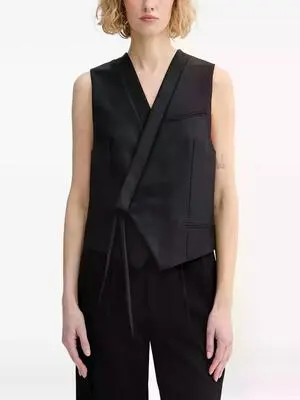 Kenzo Sleeveless Wrap Vest - Black