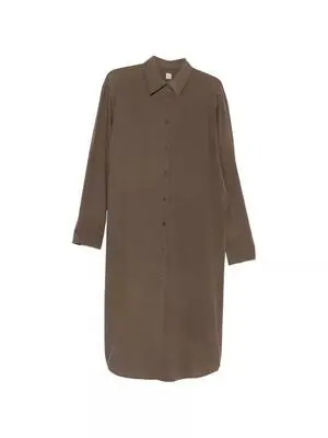 TOTEME Long-sleeves Midi Dress - Brown
