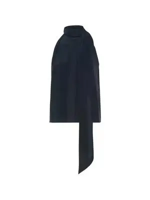 Max Mara Sleeveless Silk Top With High Neck