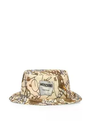 Moschino Printed Bucket Hat - Neutrals