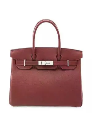 Hermès 30 Birkin Leather Tote Bag - Red