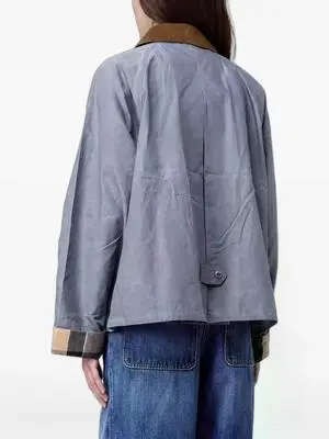 Barbour Catlin Corduroy Collar Cropped Coat - Grey