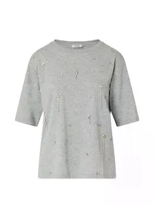 Liu Jo Crystal Embellishment T-shirt - Grey