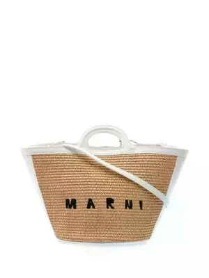 Marni 2020s Small Tropicalia Summer Two-way Handbag - Neutrals