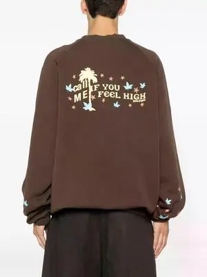 Palm Angels Graphic Print Pouch Pocket Sweater