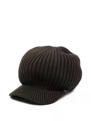 Adidas Wales Bonner Ribbed-knit Peaked Hat - Brown