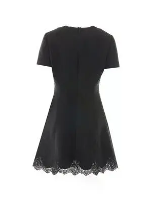 Valentino Garavani Lace-trim Mini Dress - Black