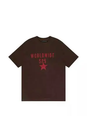 SP5DER Logo-print T-shirt - Brown