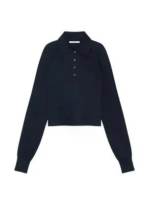 Givenchy Logo Embroidered Polo Top - Blue