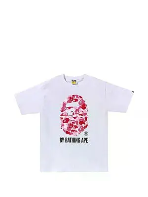 A BATHING APE Abc Camo Cotton T-shirt - White