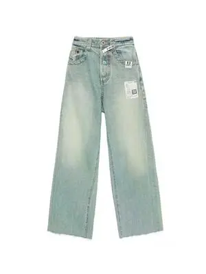 Mihara Yasuhiro Logo-patch Straight-leg Jeans - Blue