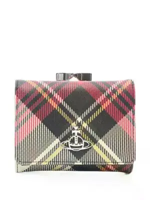 VIVIENNE WESTWOOD Saffiano Trifold Wallet - Black