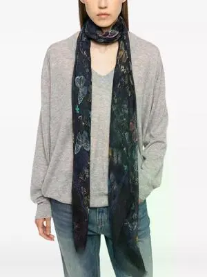 Zadig&Voltaire Kerry Butterfly Scarf 135 - Blue