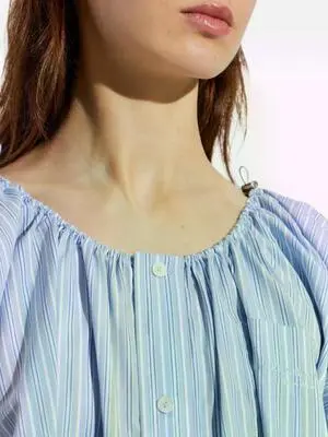 Alexander Wang Striped Off-shoulder Dress