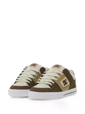 DC SHOES Pure Logo-patch Panelled Sneakers - Brown