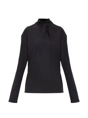LEMAIRE Tie-neck Long-sleeve Top - Grey