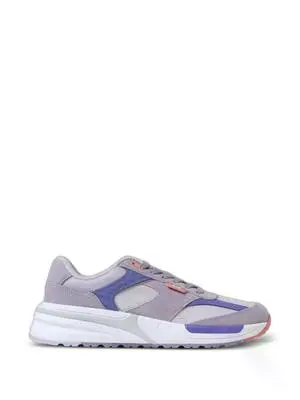 EA7 Suede-panel Lace-up Sneakers - Purple