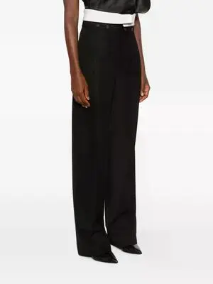 Carven Tailored Trousers With Side Slit Pockets