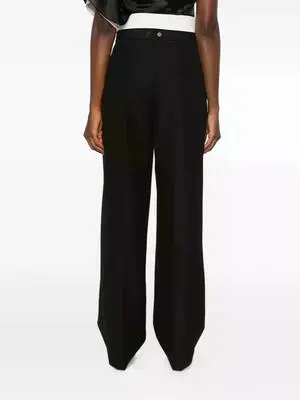 Carven Tailored Trousers With Side Slit Pockets