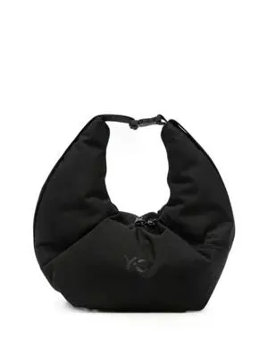 Y3 Crescent Logo-print Padded Tote Bag - Black