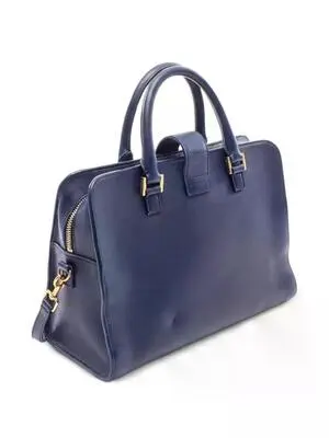 Saint Laurent 2000s Small Lcabas Leather Tote Bag - Blue
