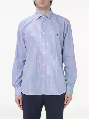BROOKSFIELD Striped Button-down Shirt - Blue